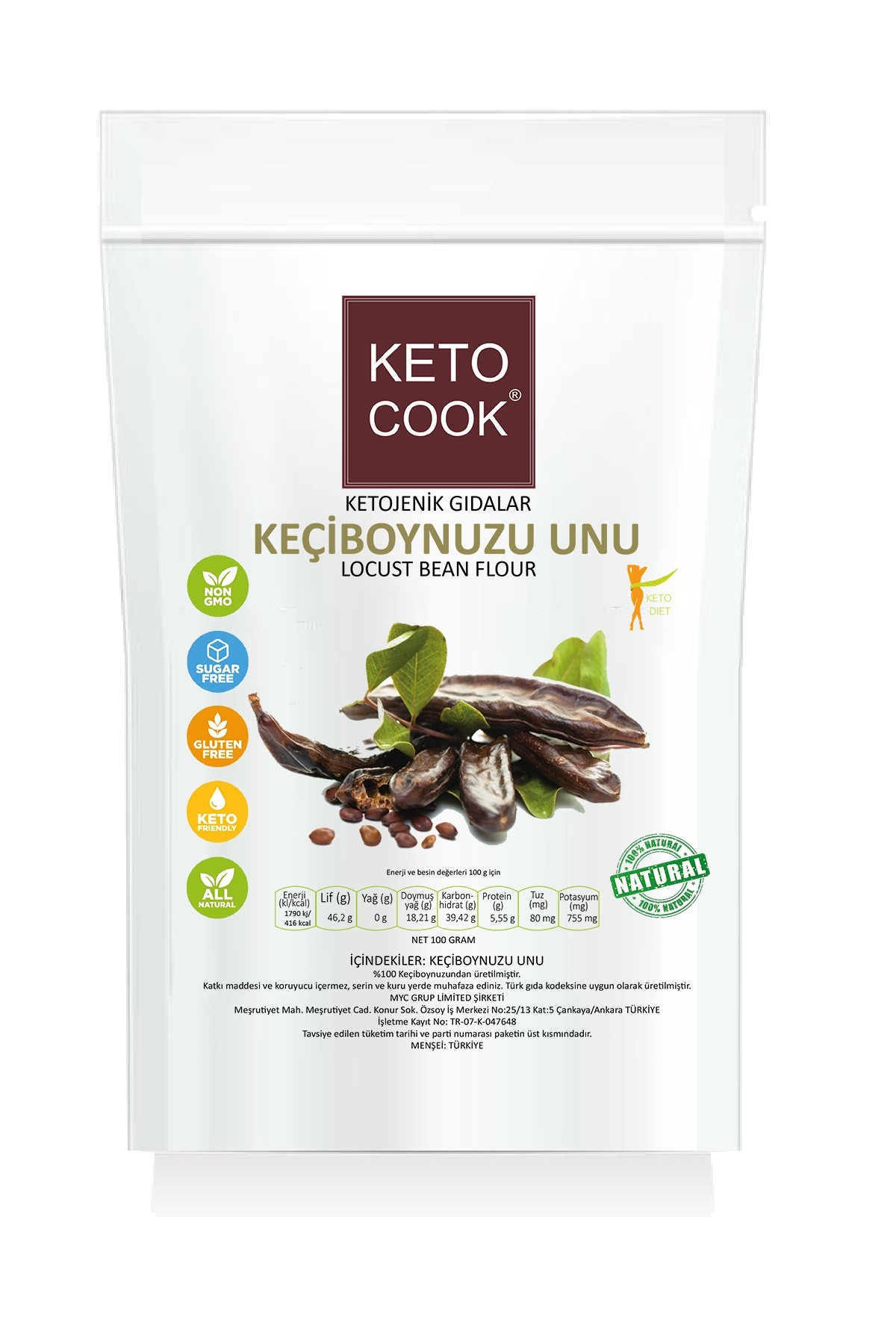 KetoCook Keçiboynuzu Unu (CAROB FLOUR) 100 gr – Cocos Hills