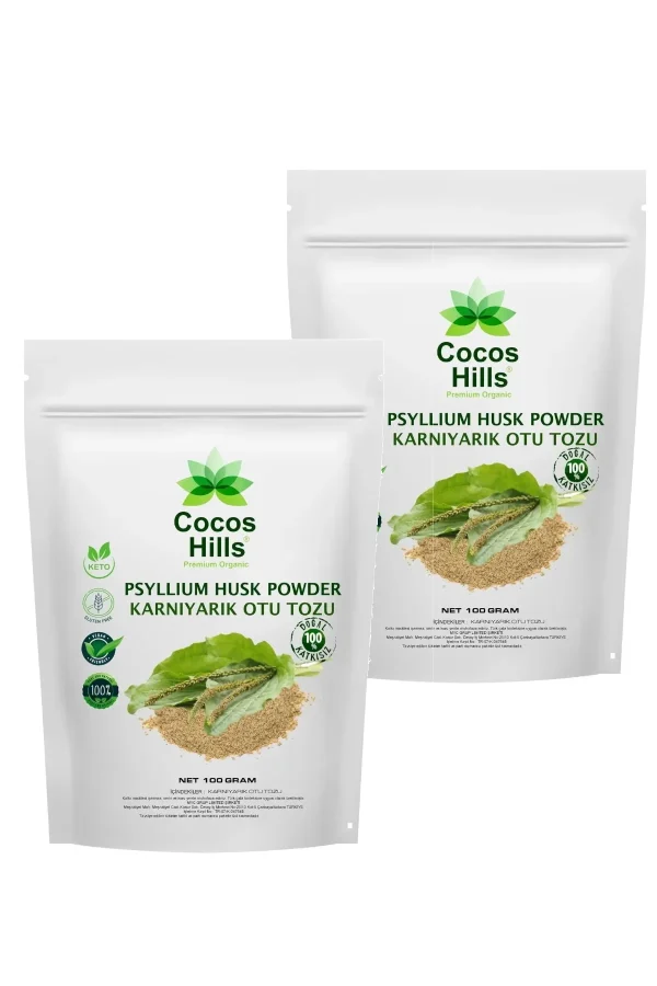 Cocos Hills Psyllium Husk Powder Pure Karnıyarık Otu Tozu Katkısız 100 ...
